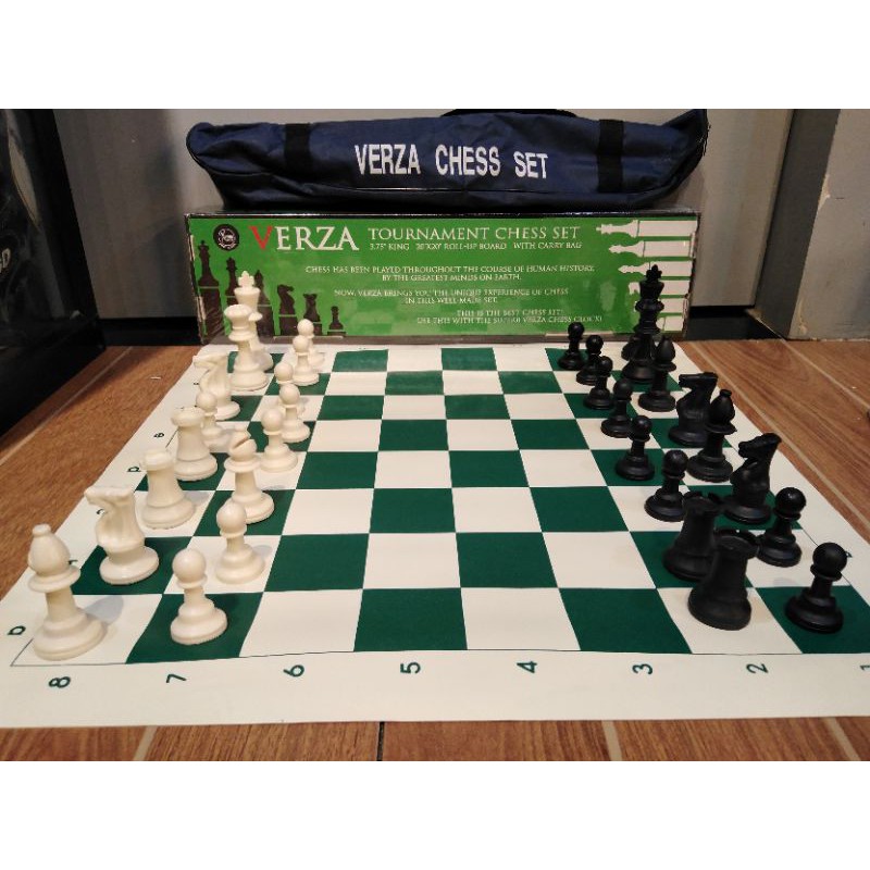 Versa Tournament Chess Set ( 3.75 King, 20x20 roll-up board, with carry ...