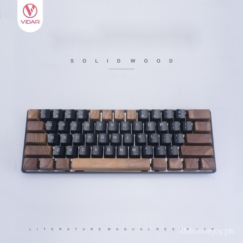 Vidal Black Walnut Pure Solid Wood Mechanical Keyboard Custom Handmade ...