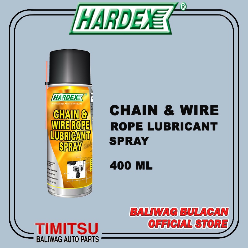 HARDEX CHAIN & WIRE ROPE LUBRICANT SPRAY 400ML PERT NO. HD500 / HD-500 ...