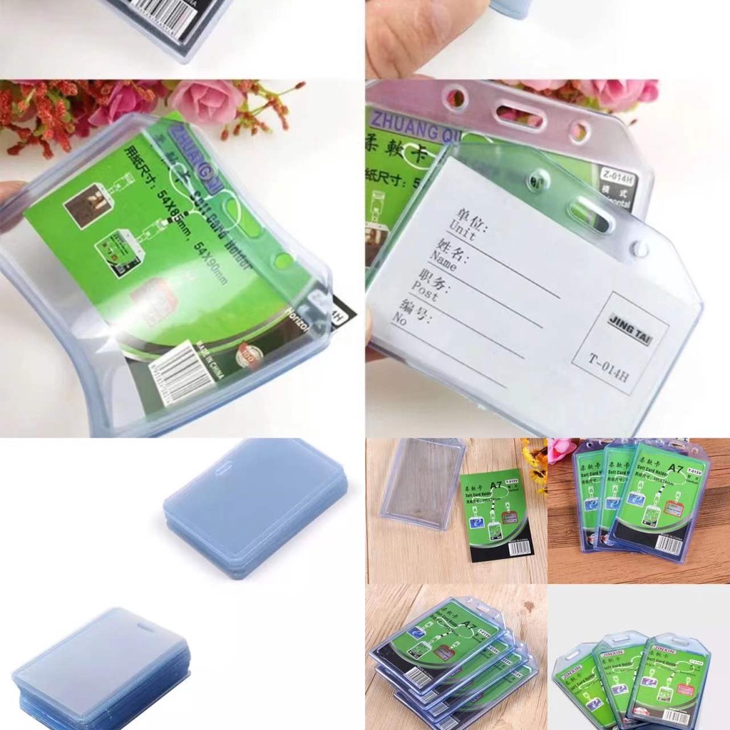 100% Original Amazing 1pc Transparent Plastic Badge Card Case Holder ...