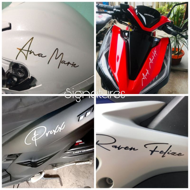 Signature Sticker decals For car and Motorcycle | Shopee Philippines