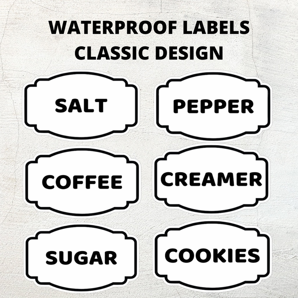 CUSTOMIZED WATERPROOF PANTRY LABELS VINYL STICKER | For Pantry, Kitchen ...