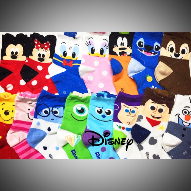 DISNEY SERIES Classic -Korean Iconic Socks Cartoons Characters- Crew ...