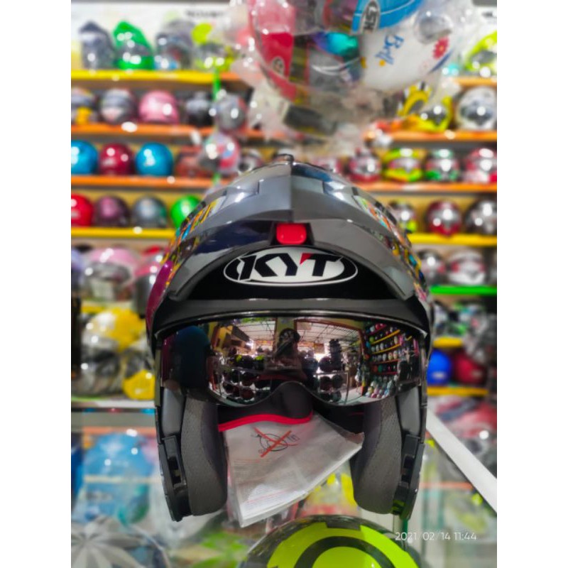 DISCOUNT_ KYT MODULAR RXX BLACK HELMET//ORIGINAL KYT MULTI-FUNCTION ...