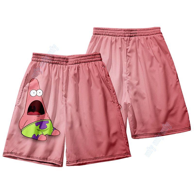 SpongeBob Patrick Star Men's Casual Beach Shorts Quick-Dry Stretch ...