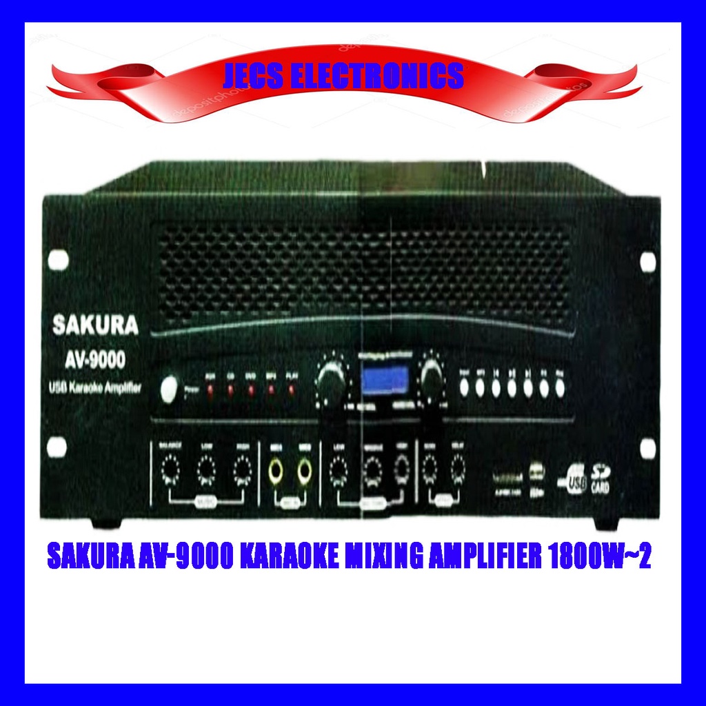 SAKURA AV-9000 KARAOKE MIXING AMPLIFIER 1800Wx2 | Shopee Philippines