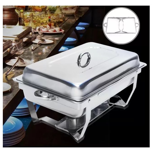 Chafing Dish Rectangular 11L Food Warmer Stainless Steel Full Size ...