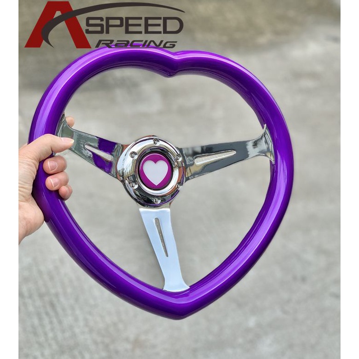 14inch Heart Shape JDM Drift Steering Wheel Universal Fit Deep Corn ...