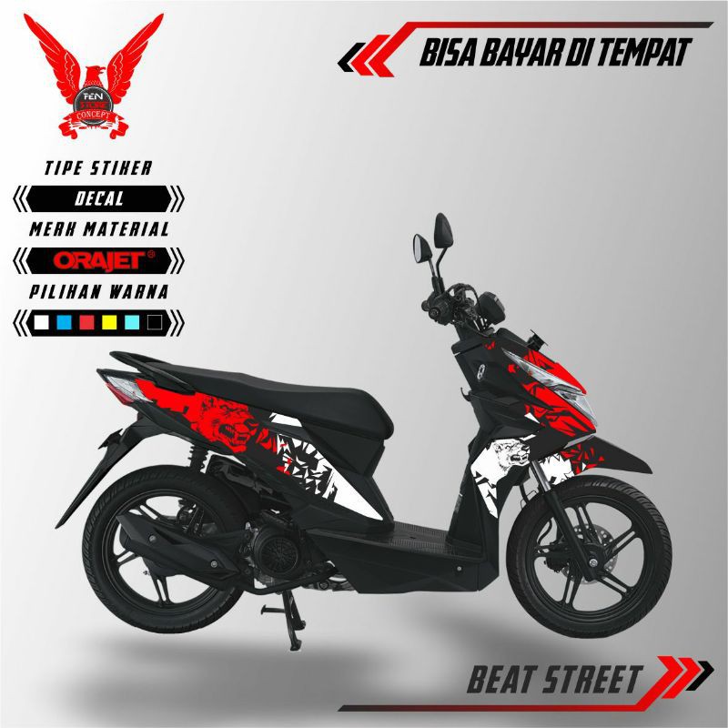 Motorcycle Sticker Beat Decal Beat Full Body Tiger Abstract Decal Beat ...