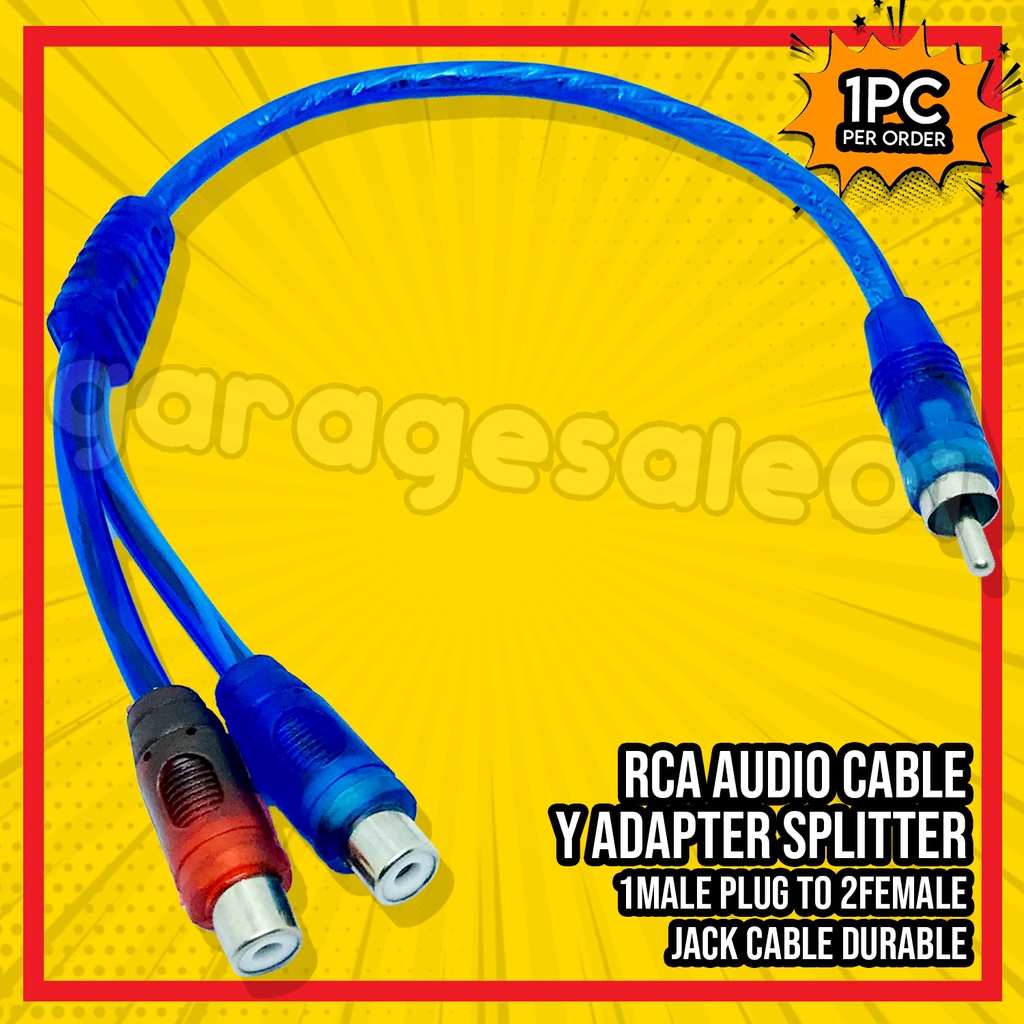 High Quality RCA Audio Cable Y Adapter Splitter RCA Male Plug to Dual ...