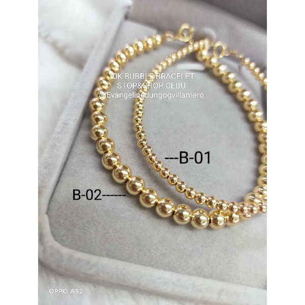 Stop&Shop Cebu 10K GOLD BUBBLE BRACELET | Shopee Philippines
