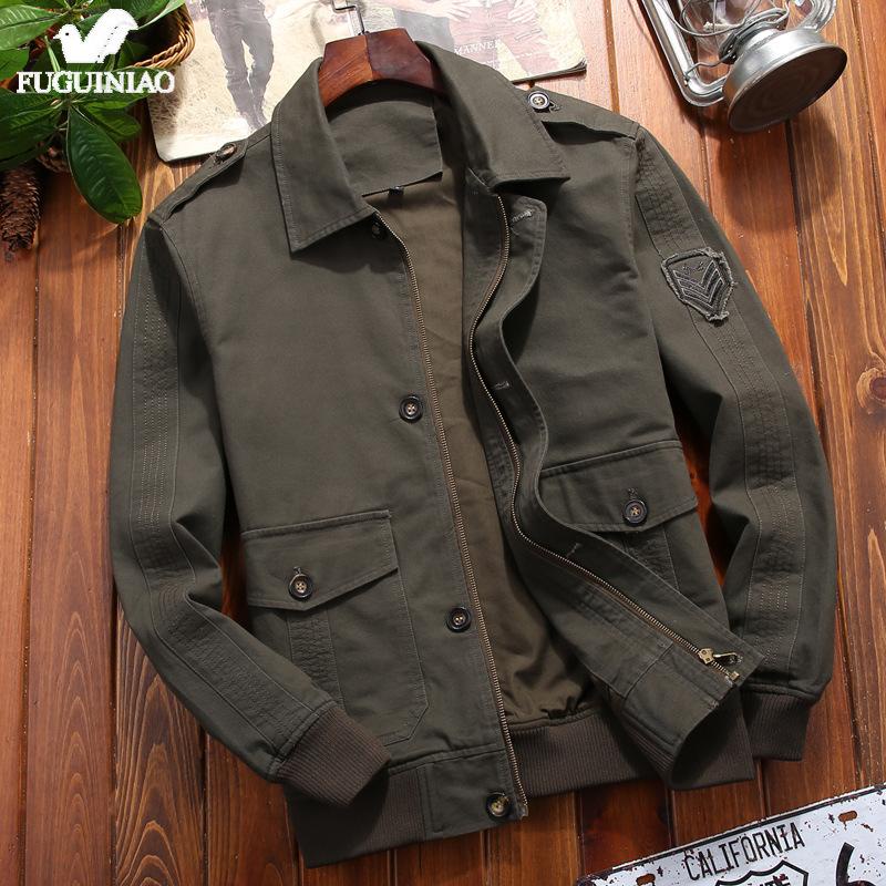 Cotton Military Jacket Men 2024 Autumn Soldier Style Army Jackets Male ...