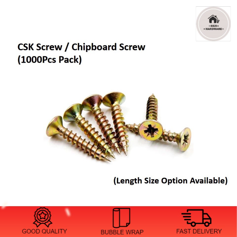 CSK SCREW WOOD CHIPBOARD SCREW CARPENTER PREMIUM GRADE SKRU KAYU ...