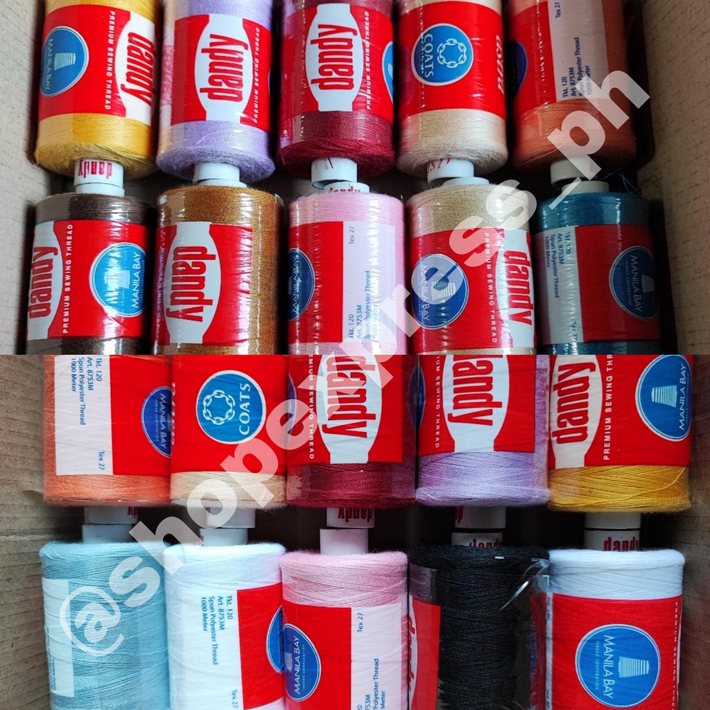 Dandy Astra or Apple Brand Sewing Thread (1000m per spool) | Shopee ...