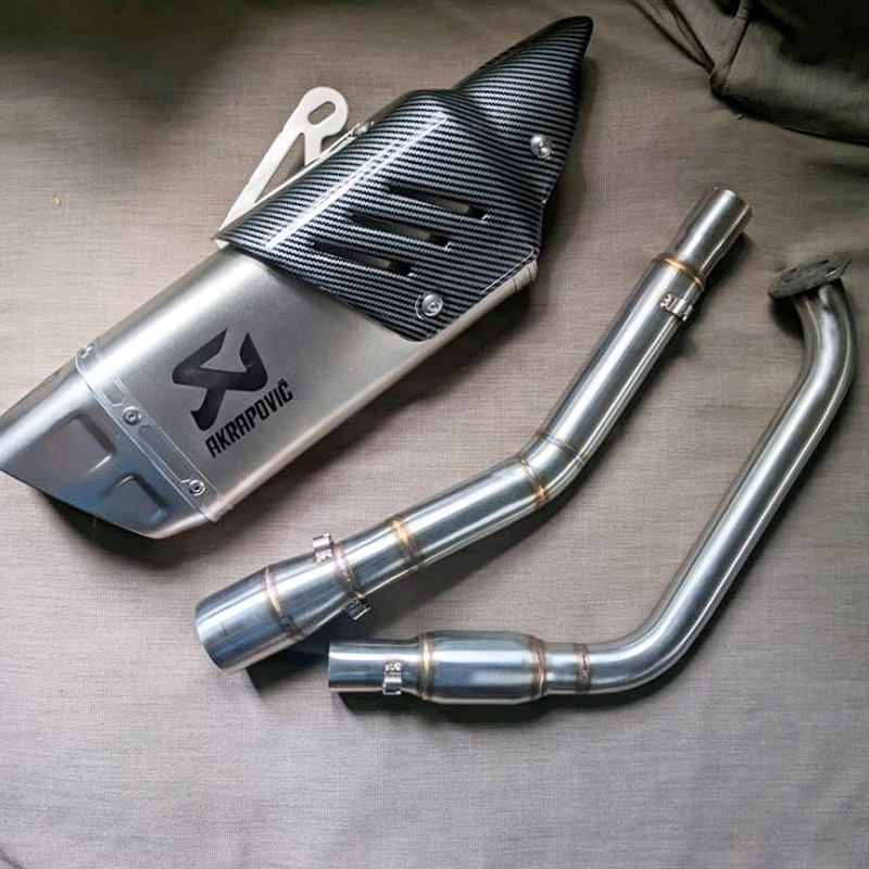 R15 v3 MT15 XSR155 Akrapovic Full System Big Elbow Link Middle Exhaust ...