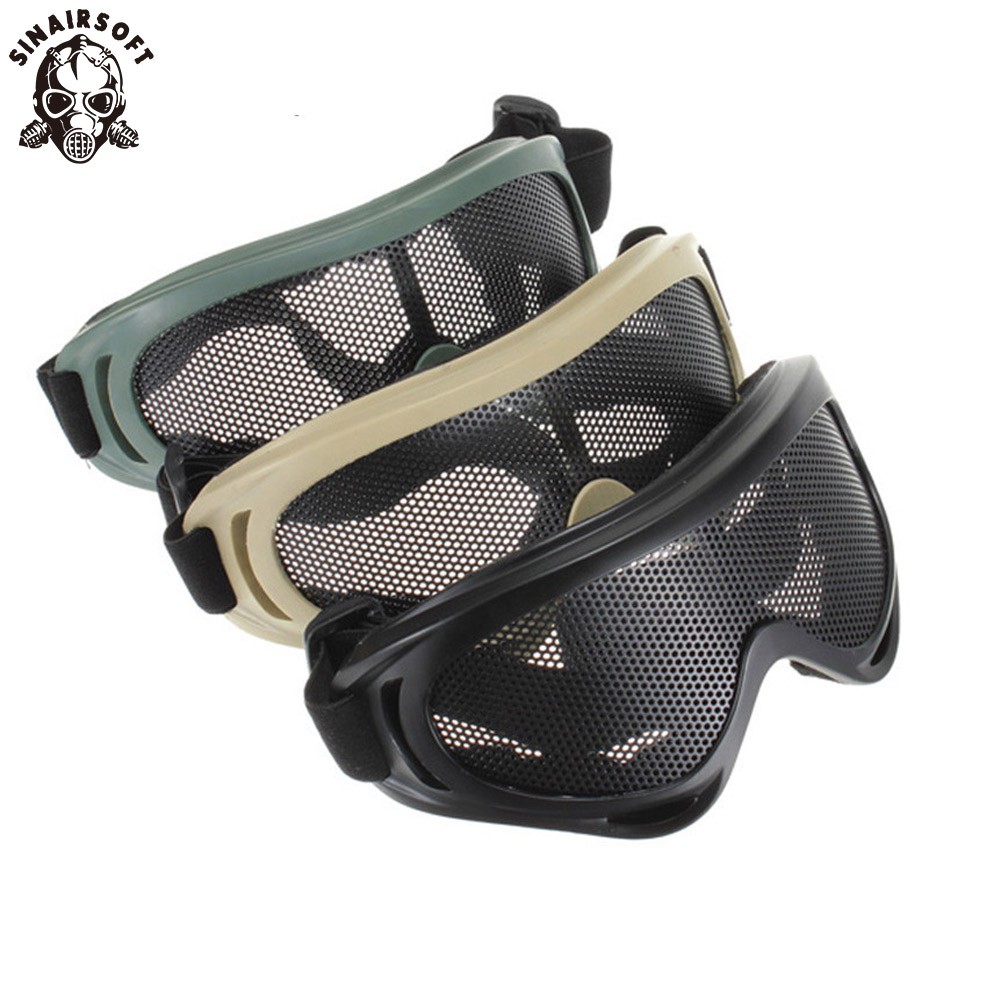 SINAIRSOFT Outdoor X400 Mesh Safety Goggles Impact Resistant Cycling ...