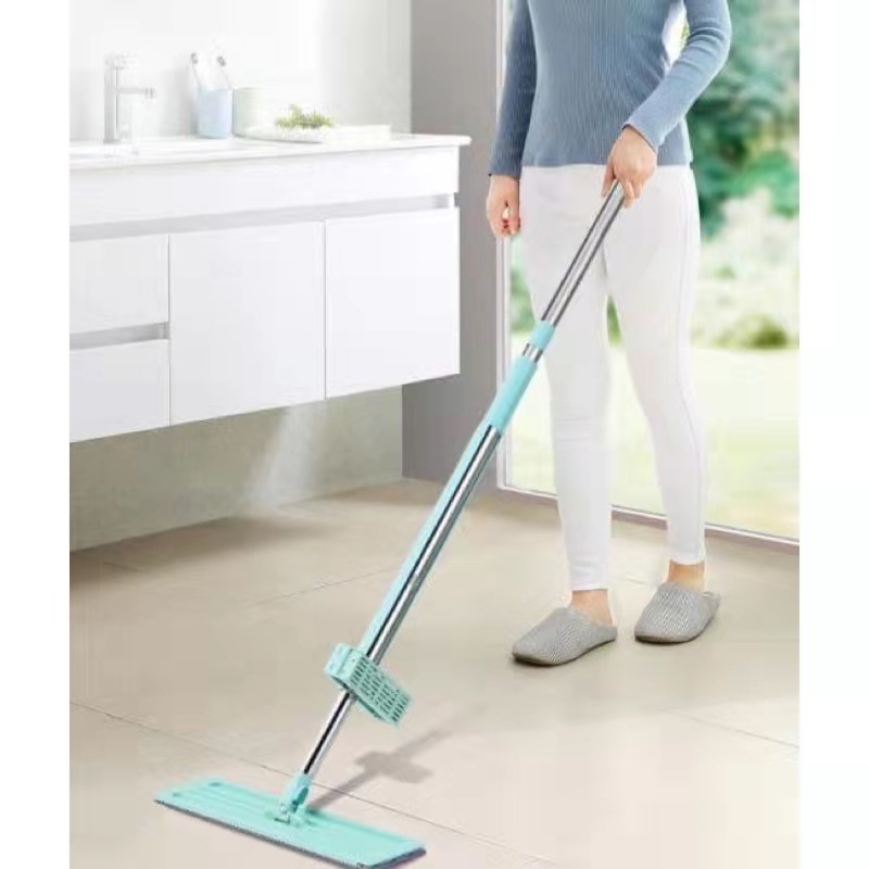 Spin Mop 360° With Rag Floor Mop Cleaning Equipment Microfiber Squeeze ...