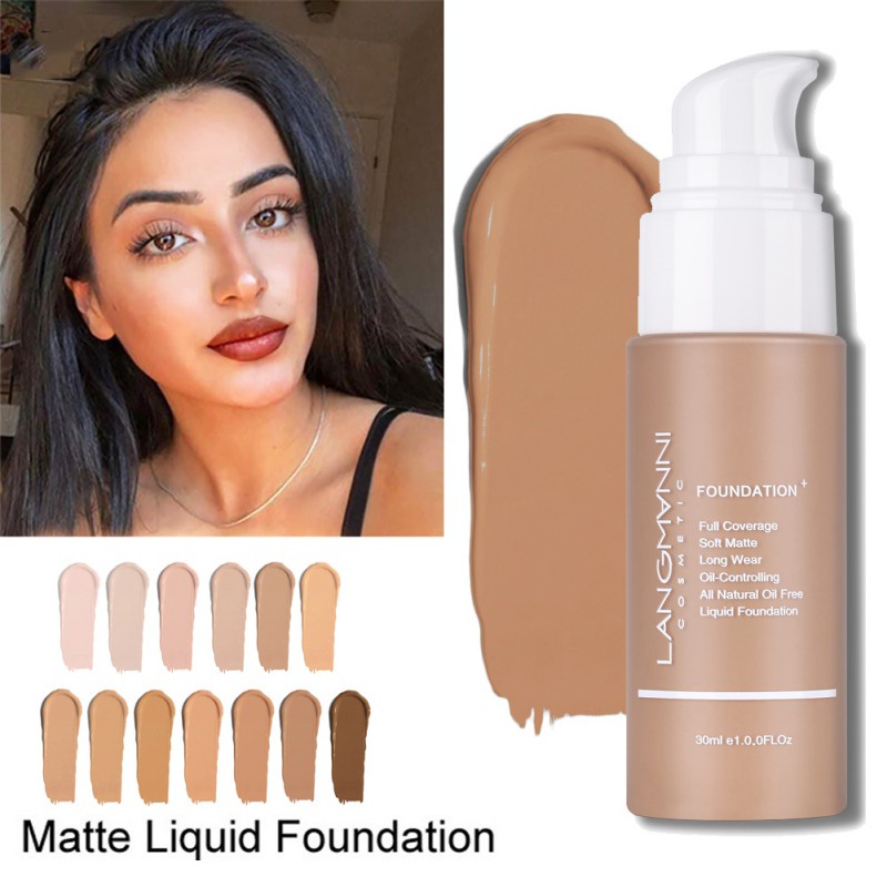 Waterproof Liquid Foundation Moisturizing Cover Blemishes Skin Color ...