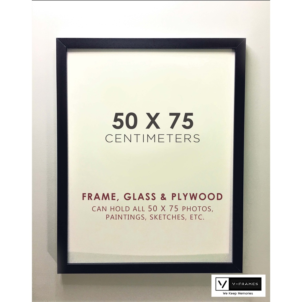 50x75cm Picture Frame with Glass & MDF Board for Artworks, Photos, Sketches - Ready to Hang ...