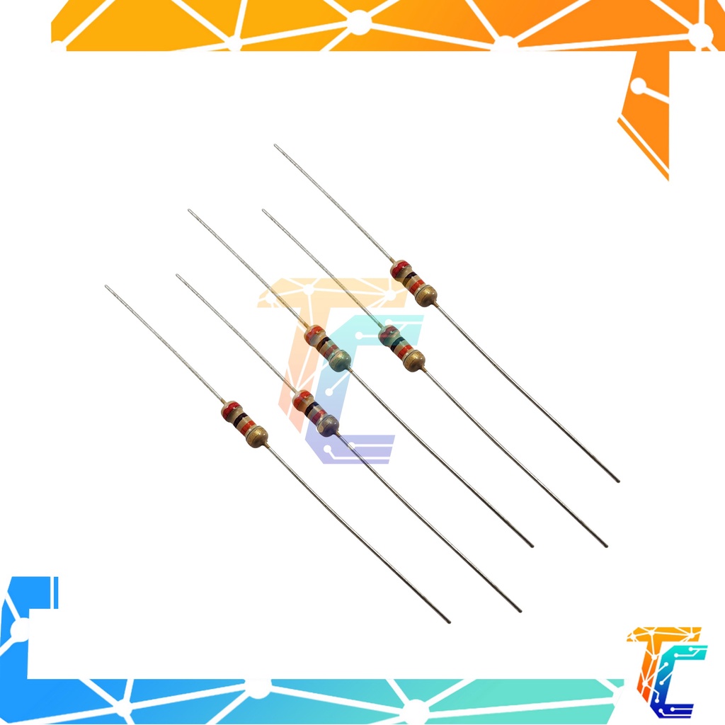 5pcs 27k ohms resistor 1/4 watt 4 band Carbon Film Resistor 5% for ...