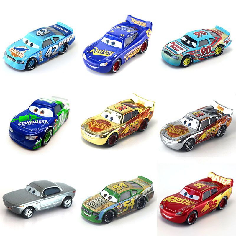 Authentic Cars Disney 95 Grey McQueen Alloy McQueen Child's Toy Car ...