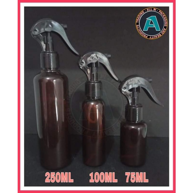 spray bottles amber Bottles with black trigger spray 100ml,150ml,200ml ...