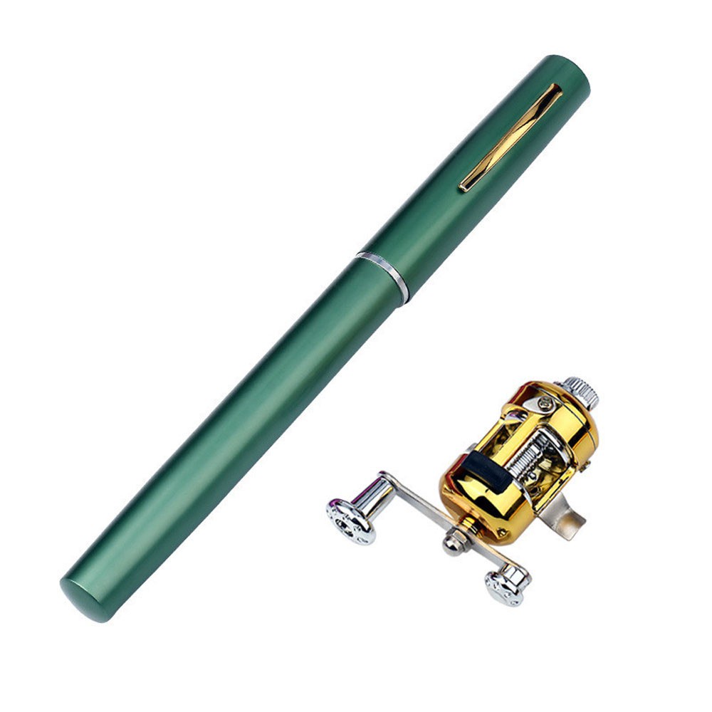 Ready Stock 1m Mini Pocket Pen Shape Fishing Rod With Reel Portable Set ...