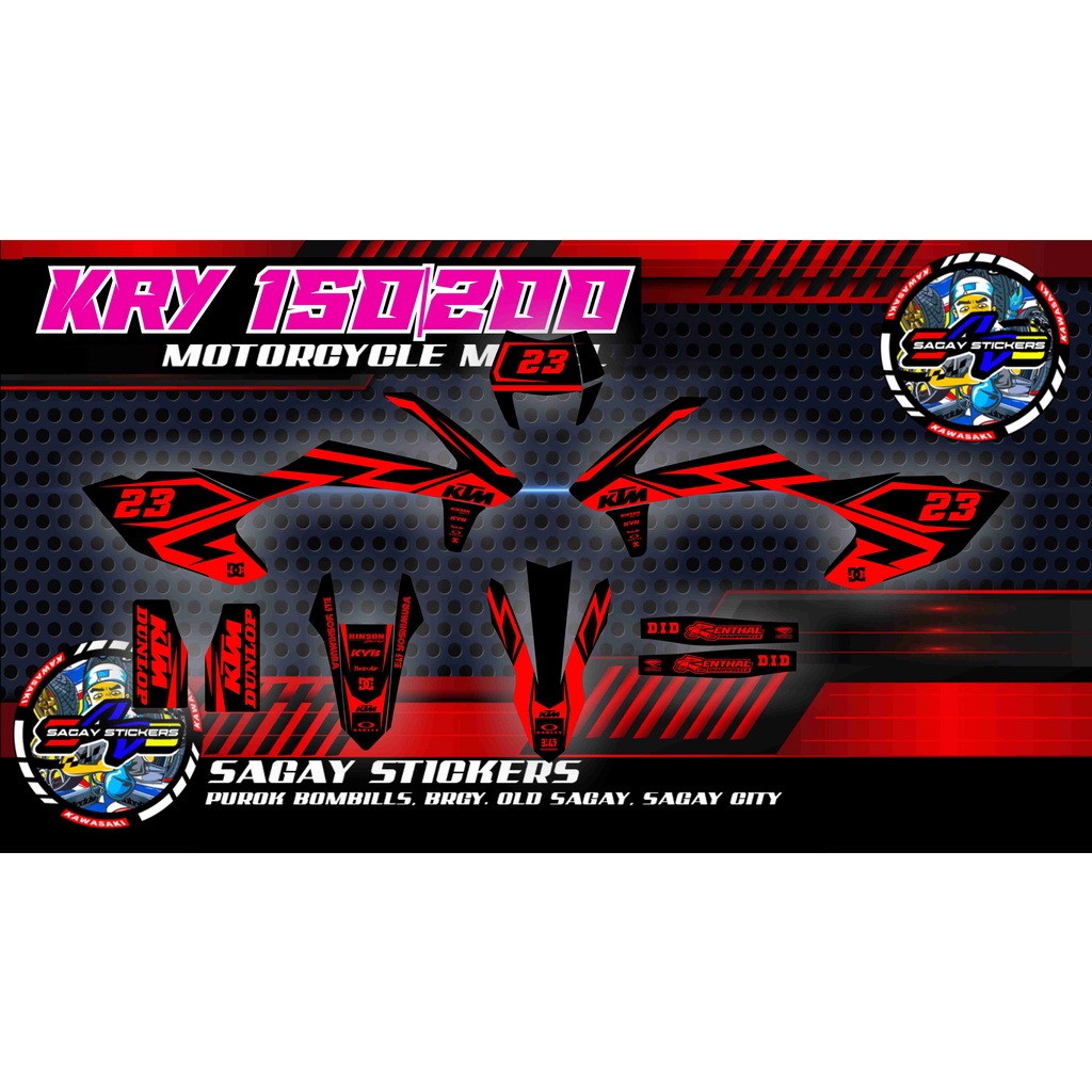 KRY 150/200 LAMINATED DECALS FREE RIM STICKERS | Shopee Philippines