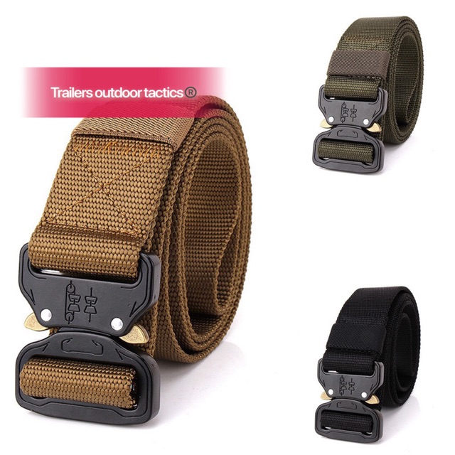 Military Tactical Belt with Steel Buckle Male belt outdoor belt ...