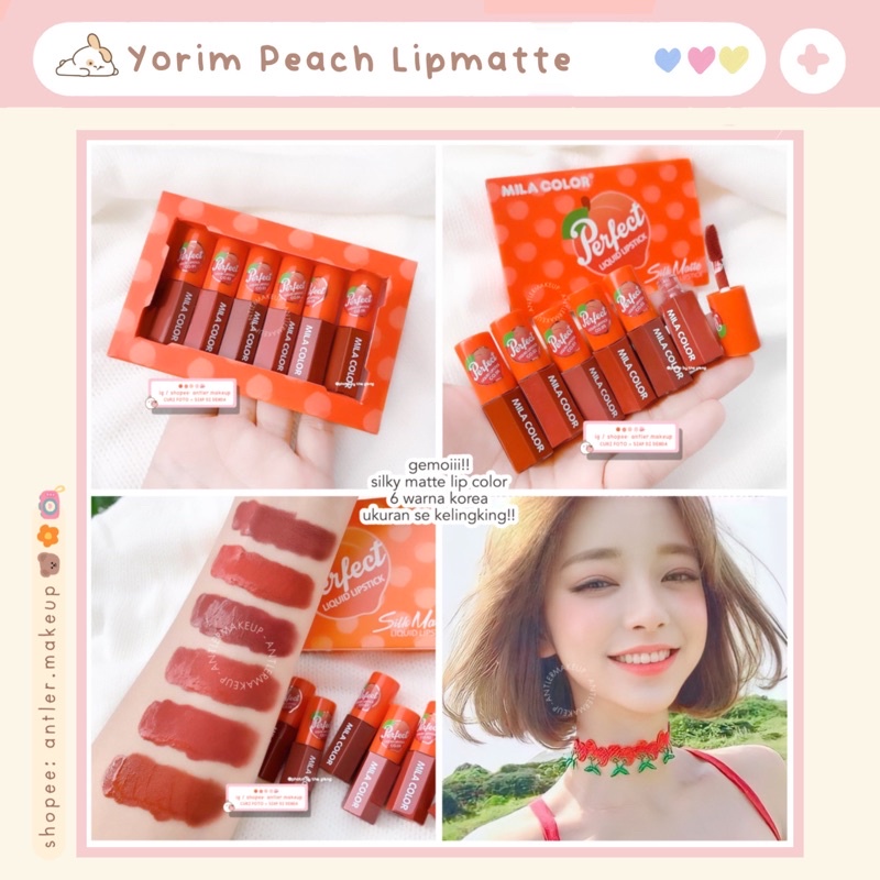 Yorim Peach Lipmatte Liptint Thailand Mini | Shopee Philippines