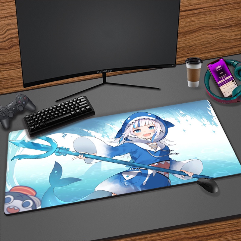Hololive Gawr Gura Kawaii Large Mousepad Game Mouse Pad Gamer Big Mouse ...