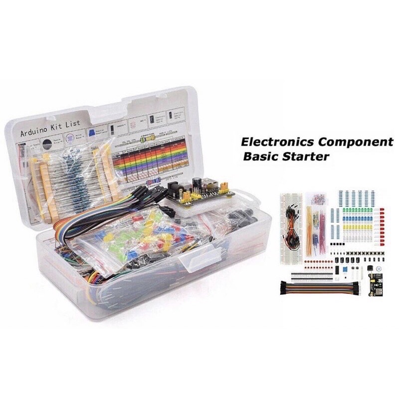 Basic Electronics Components Kit with plastic box compatible with ...