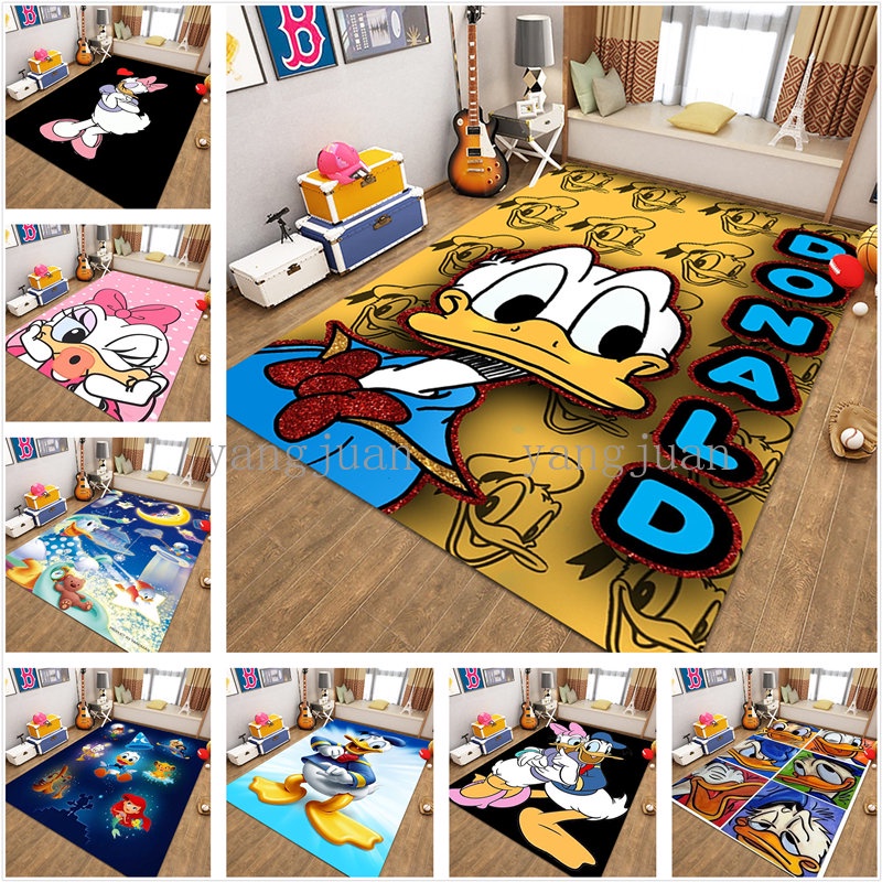 Bedroom Bedside Carpet Donald Duck Cute Cartoon Disney Room Floor Mat ...