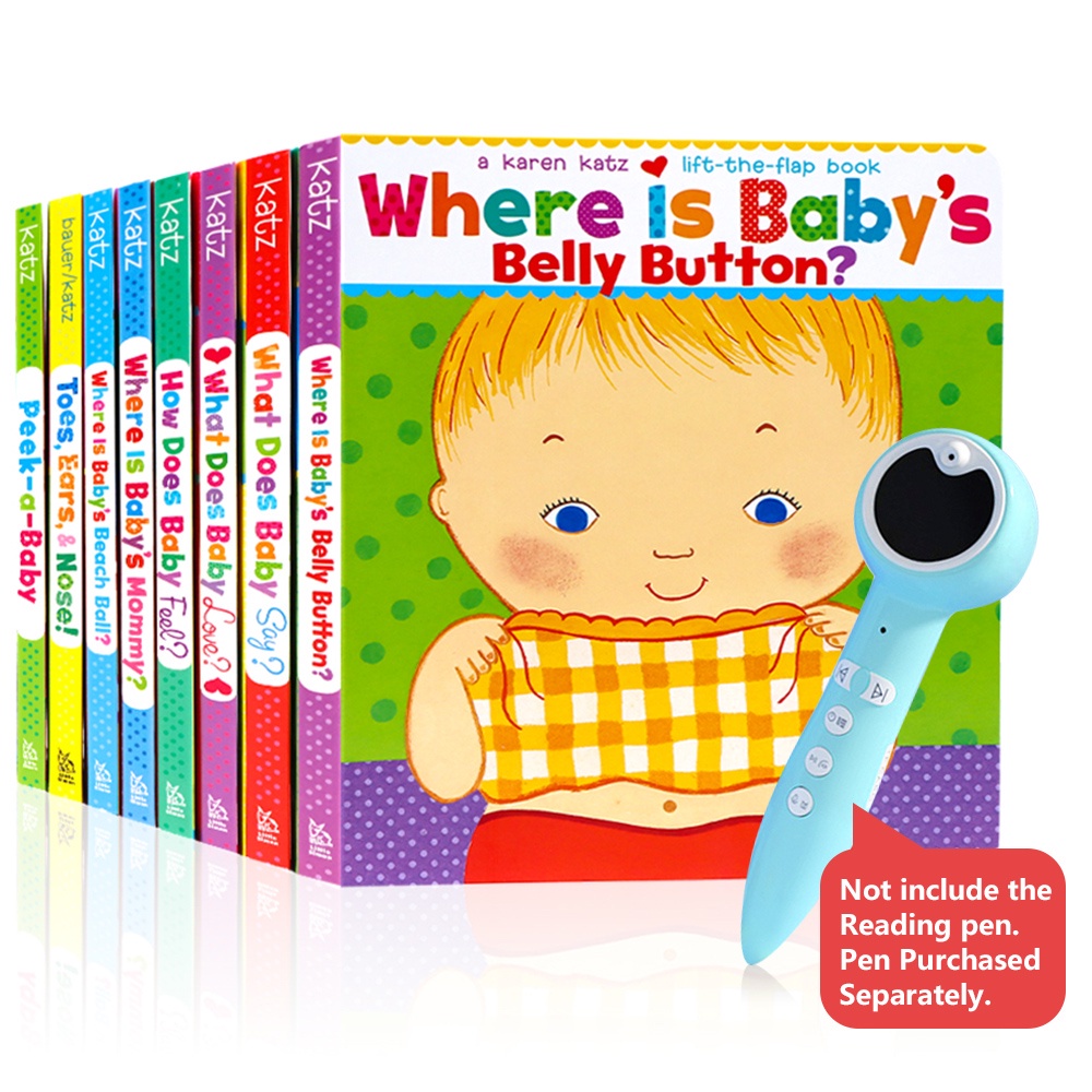 8 Styles By Karen Katz English Picture Card Board Book Where Is Baby's ...