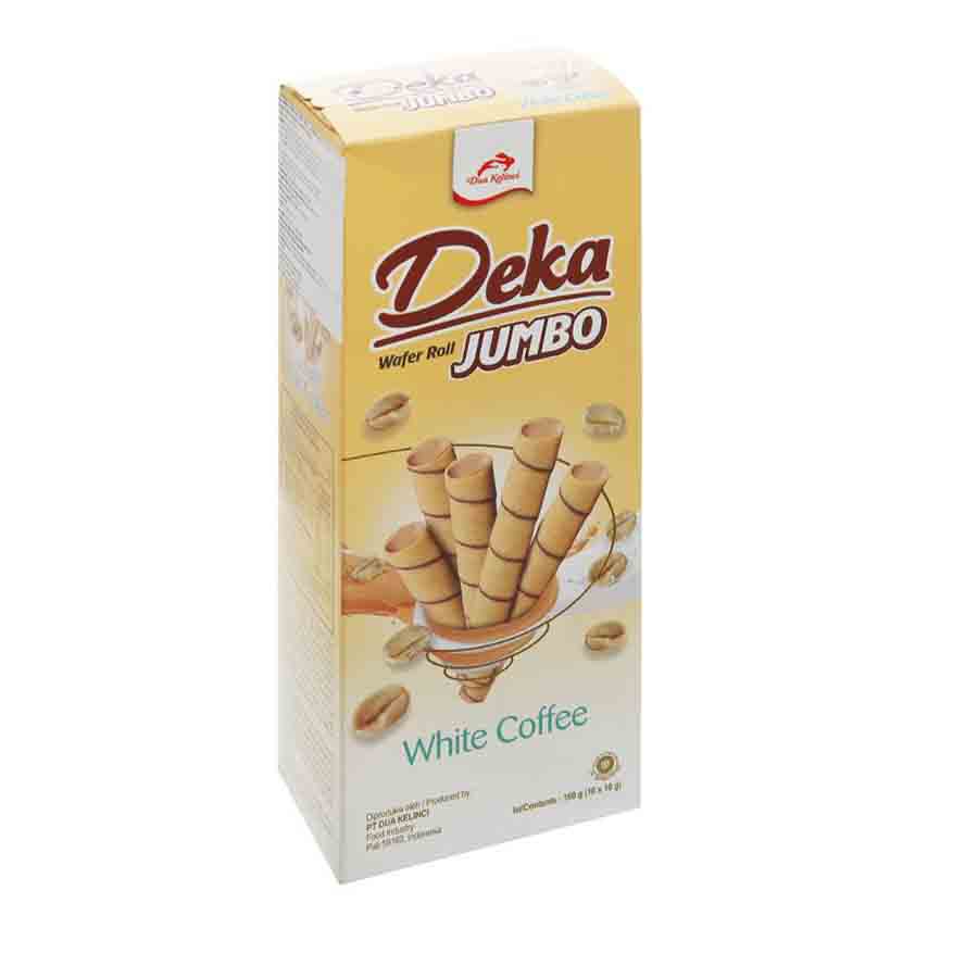 Deka Wafer Roll Jumbo White Coffee 160g | Shopee Philippines