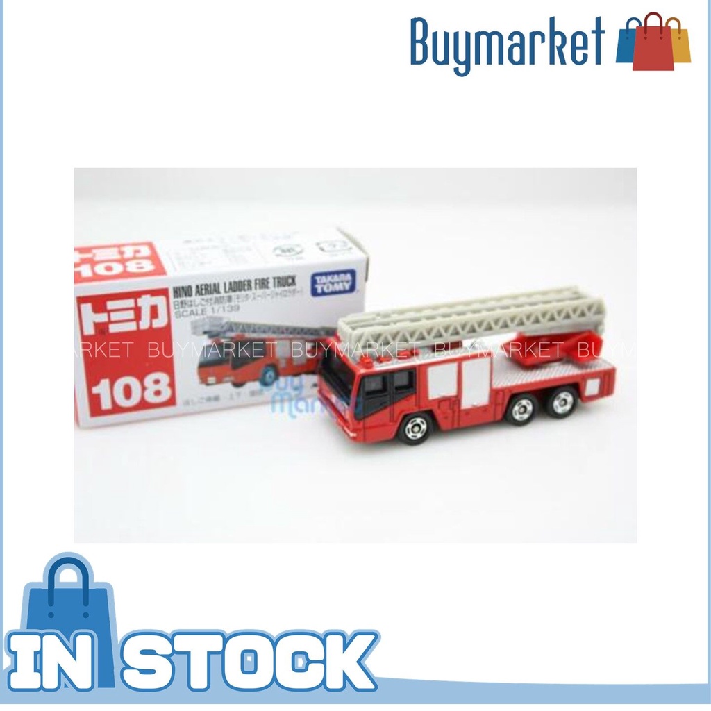 [Authentic] Takara Tomica Tomy #108 Hino Ladder Fire Truck Scale1/139 ...