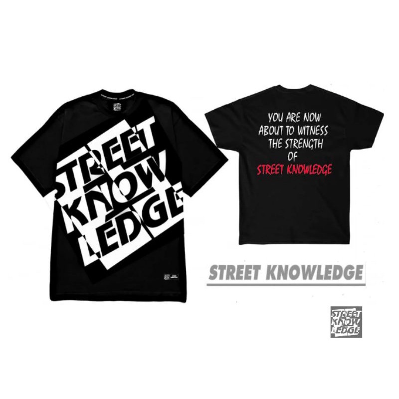 STREET KNOWLEDGE BIG LOGO “BLACK VERSION” SHIRT | Shopee Philippines