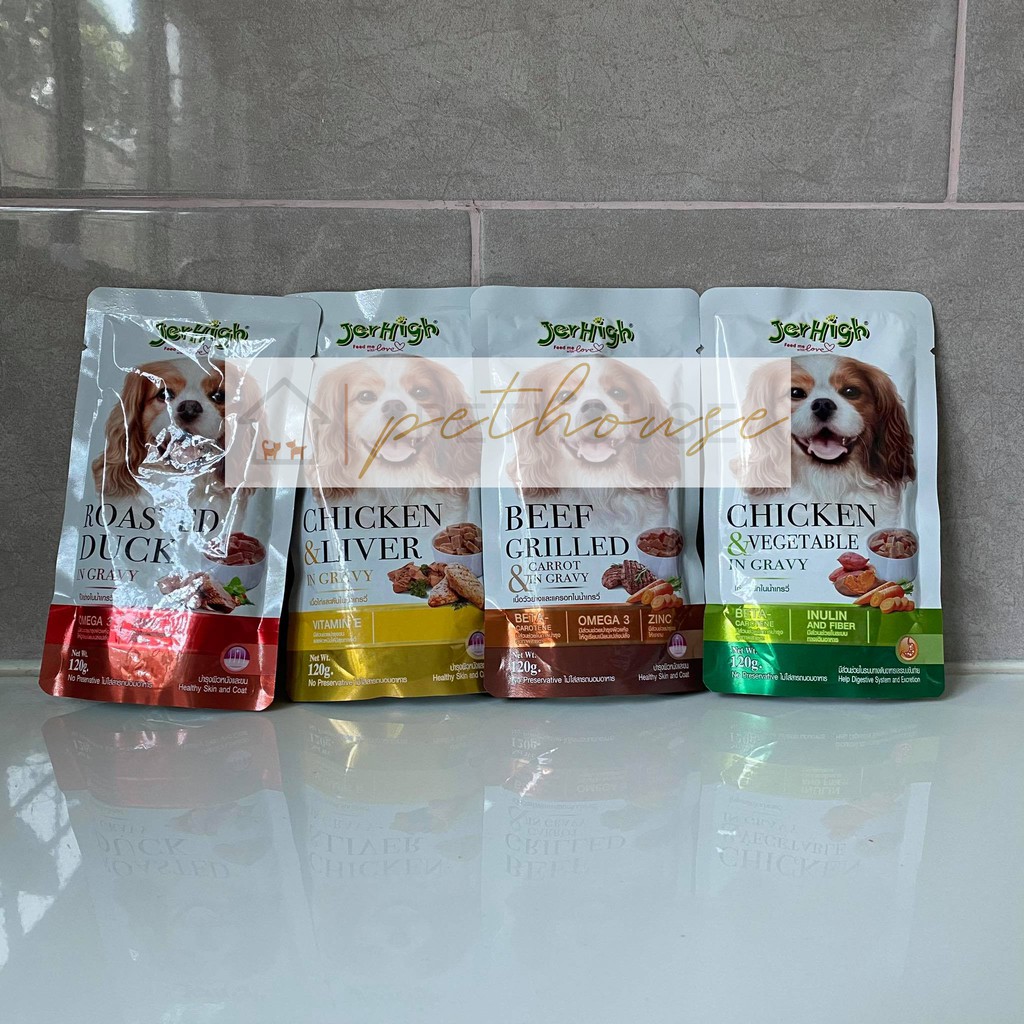 Jerhigh Dog Pouch in Gravy or Jelly (120g) | Shopee Philippines