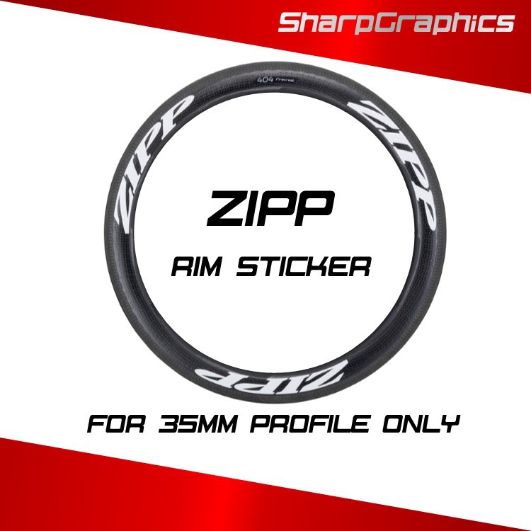 STICKER DECAL ONLY Zipp 35mm BIKE RIM BRAND | Shopee Philippines