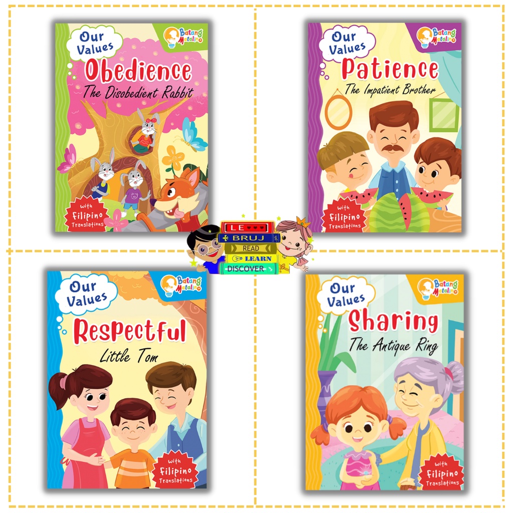 Our Values SET Patience Sharing Obedience Respectful Story Books For ...