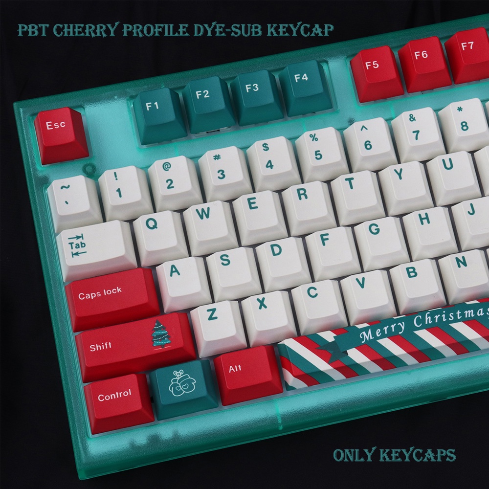 PBT Keycap 129 Keys Cherry Profile DYE-SUB Personalized Christmas ...
