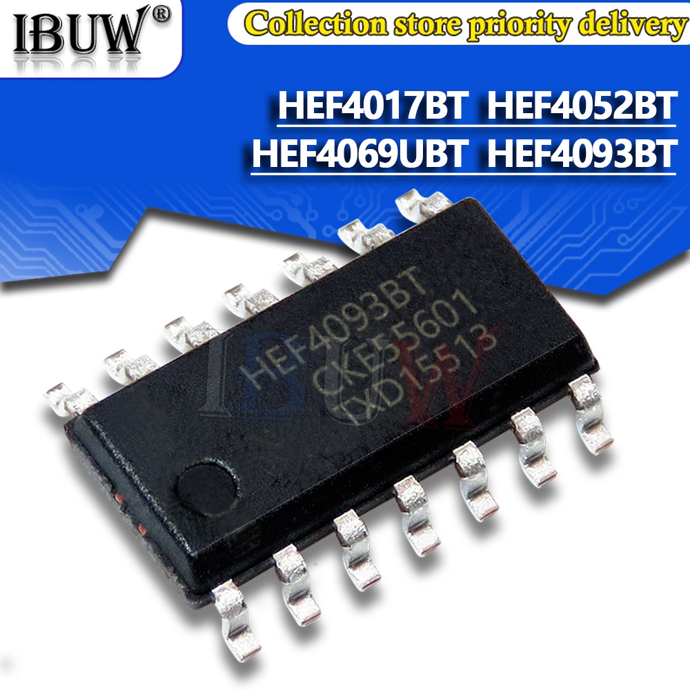 10PCS HEF4093BT HEF4017BT HEF4052BT HEF4069UBT SOP logic device chip ...