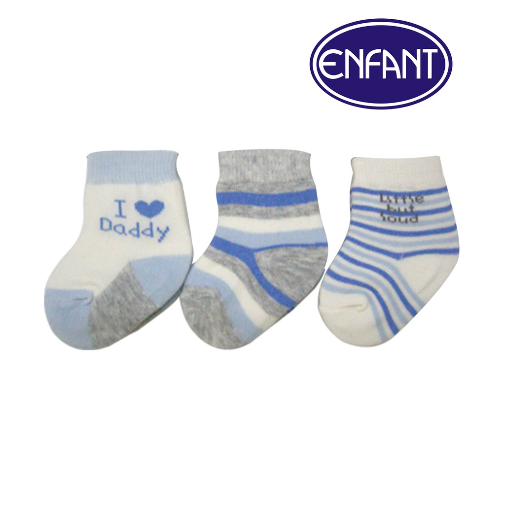Enfant Baby Socks Set of 3 With I Love Daddy Design | Shopee Philippines