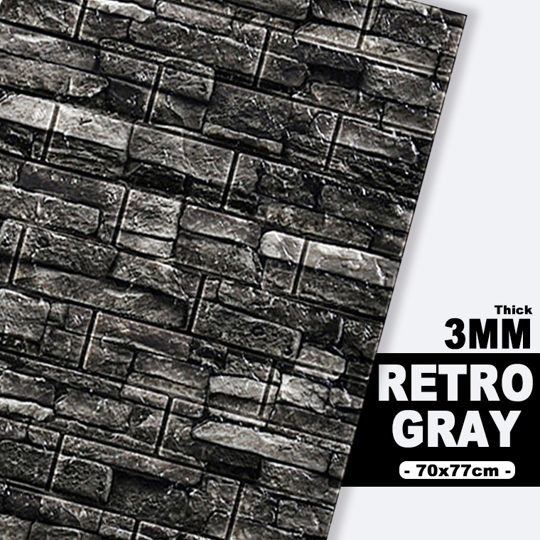 Big Size 70x77cm 3D Bricks Wallpaper Adhesive Waterproof Foam Sticker ...