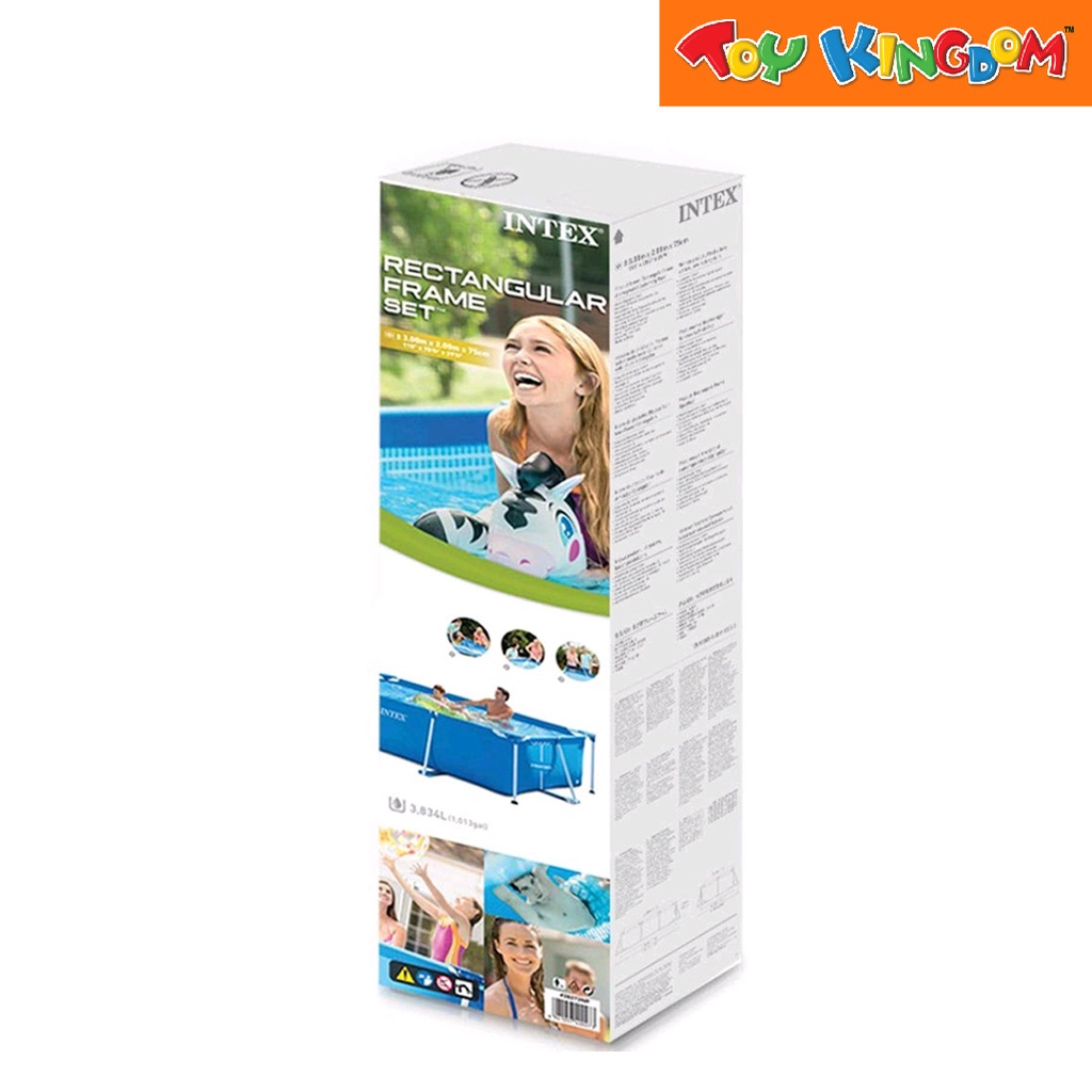 Intex Rectangular 3m x 2m x 75cm Above Ground Frame Swimming Pool ...