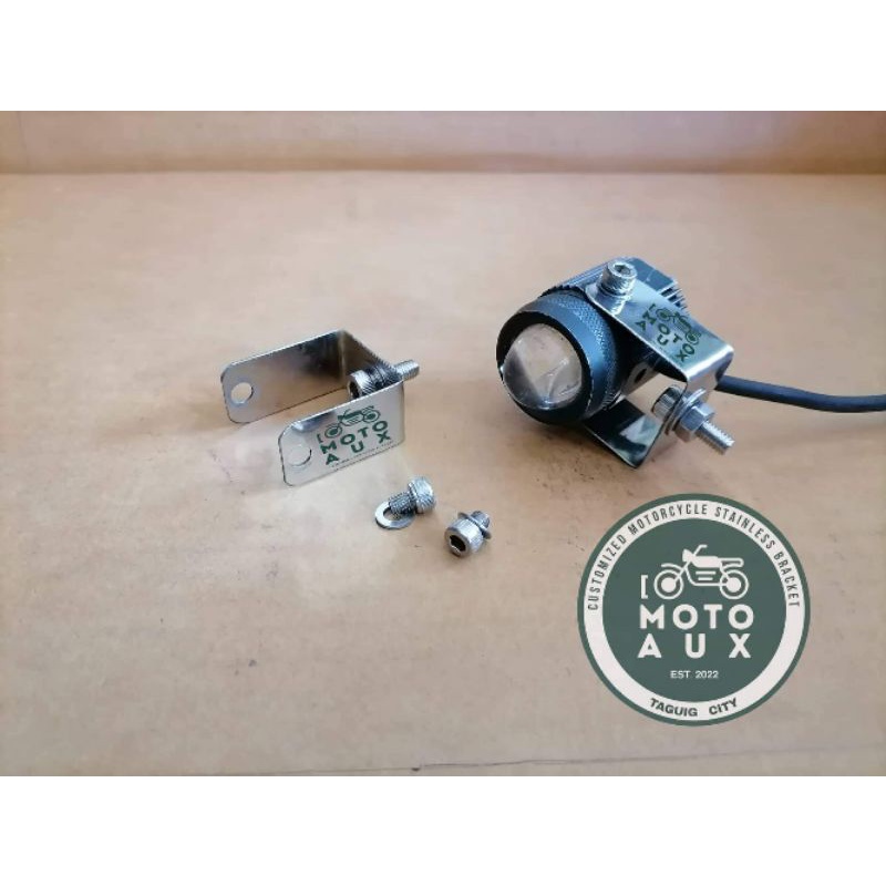 MINI DRIVING LIGHT STAINLESS HOLDER (CUSTOMIZED) 2 PCS/SET WITH ...