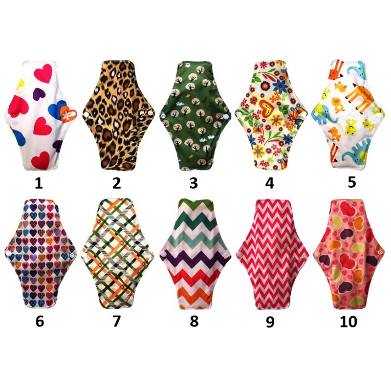 Washable Organic Regular Flow Cloth Menstrual Pad Napkin Wetbag ...