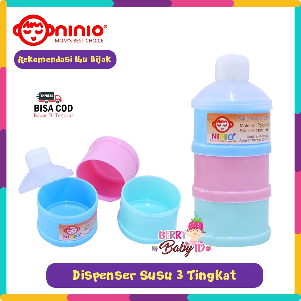 Ninio Baby Milk Dispenser Milk Powder Dispenser 3-tier Berry Mart ...