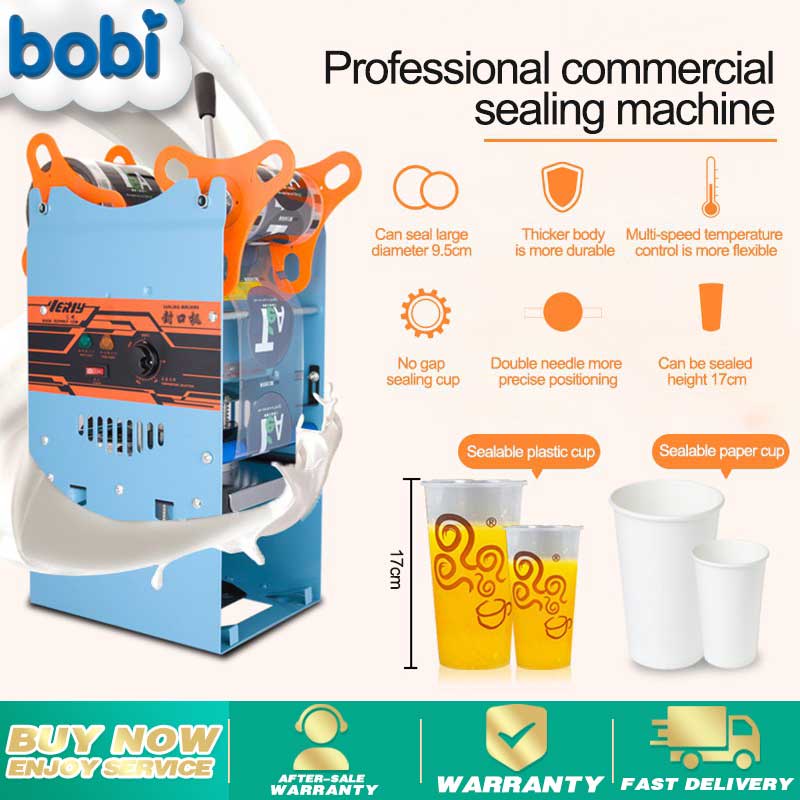 BOBI Sealing Machine Very Heavy Sealing Cup Milk Tea Boba Comer Capper ...