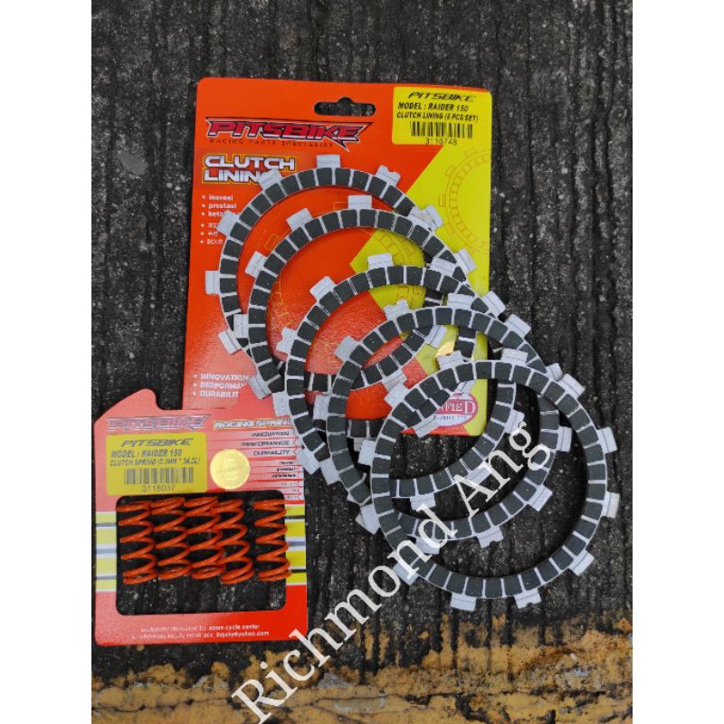 PITSBIKE racing clutch lining set with clutch spring Raider 150 R150 ...